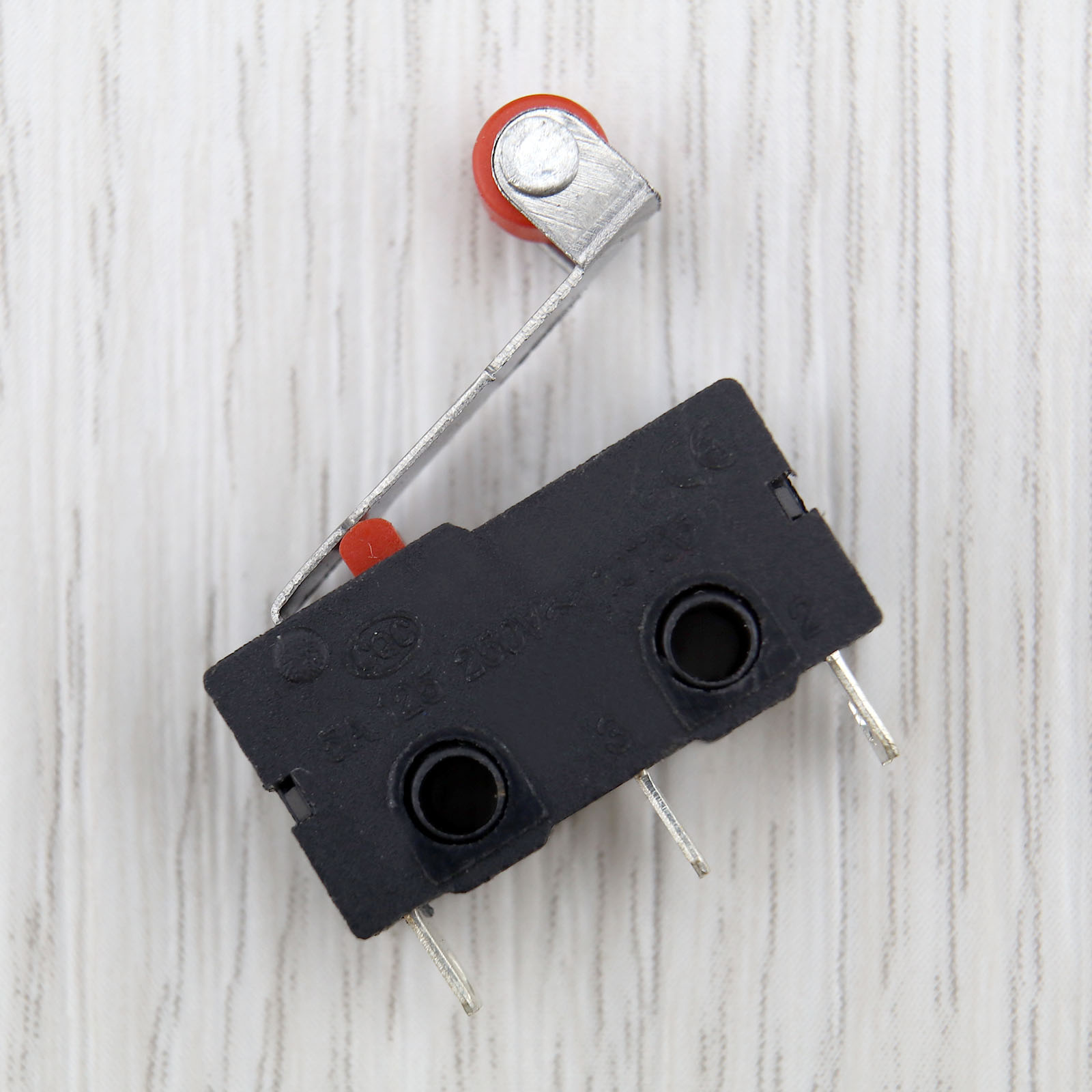 10pcs Black 3 Pin Terminal Type Lever Arm Roller Micro Switch 125-250v ...