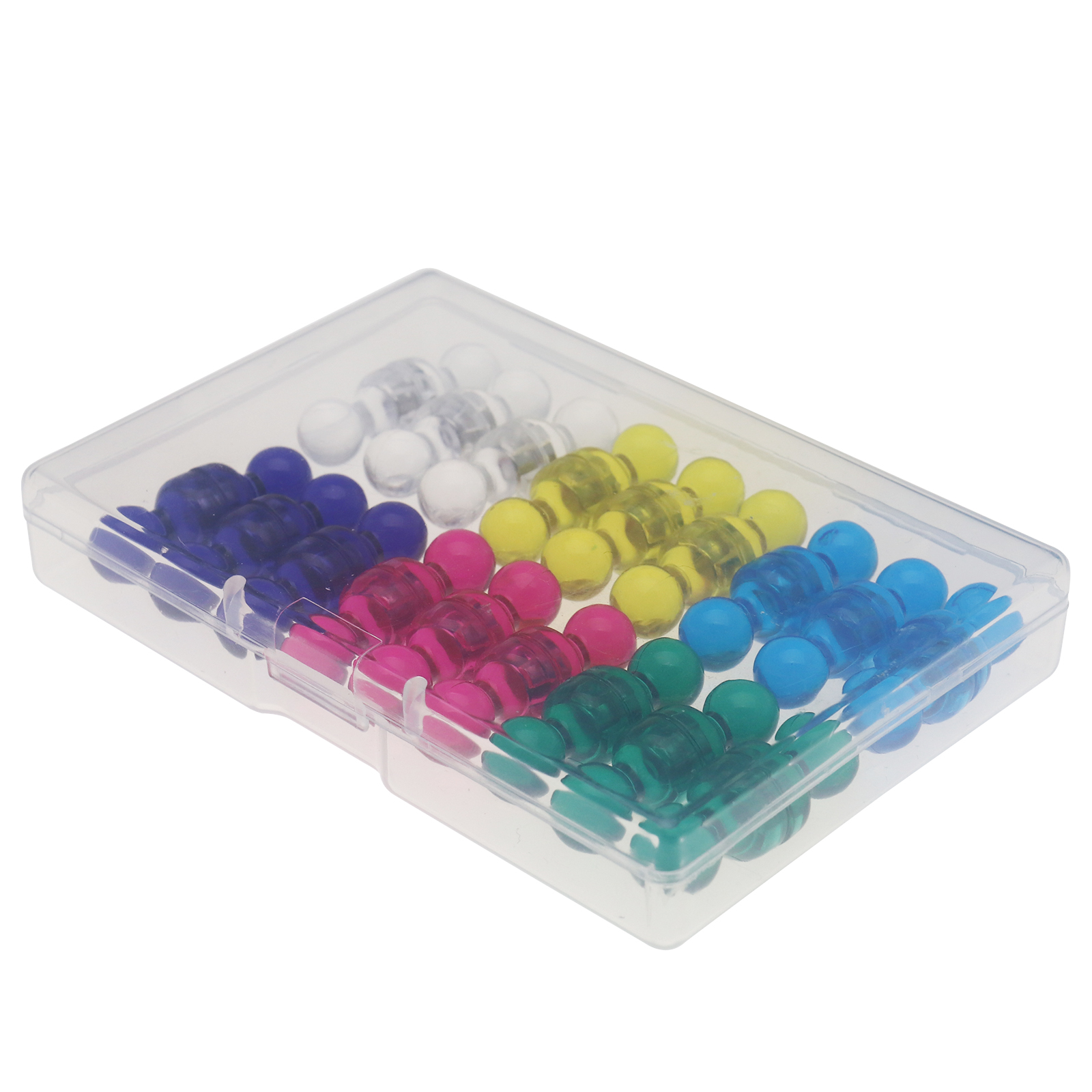 Small Assorted Color Translucent Magnetic Push Pins 36 Pack neodymium ...