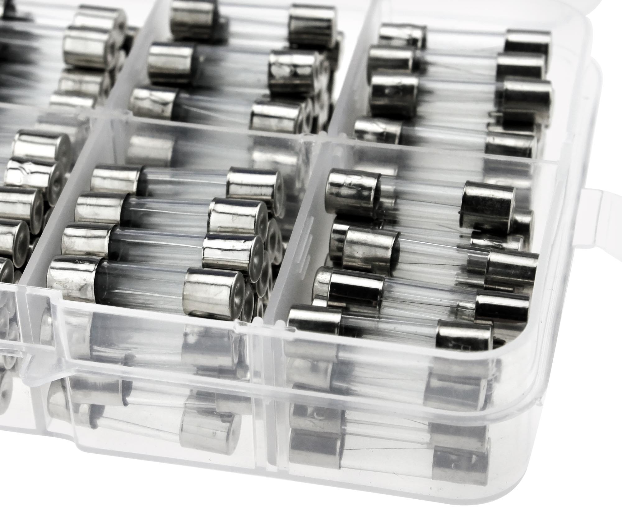 0.5A-10A 200Pcs 10 Types Fuse Set Boxed Assorted 20mm Fast Blow Fuses ...