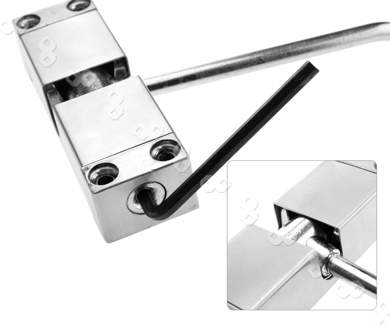Adjustable Spring Door Closer Steel Automatic 97x30 x20mm for 20-40KG ...