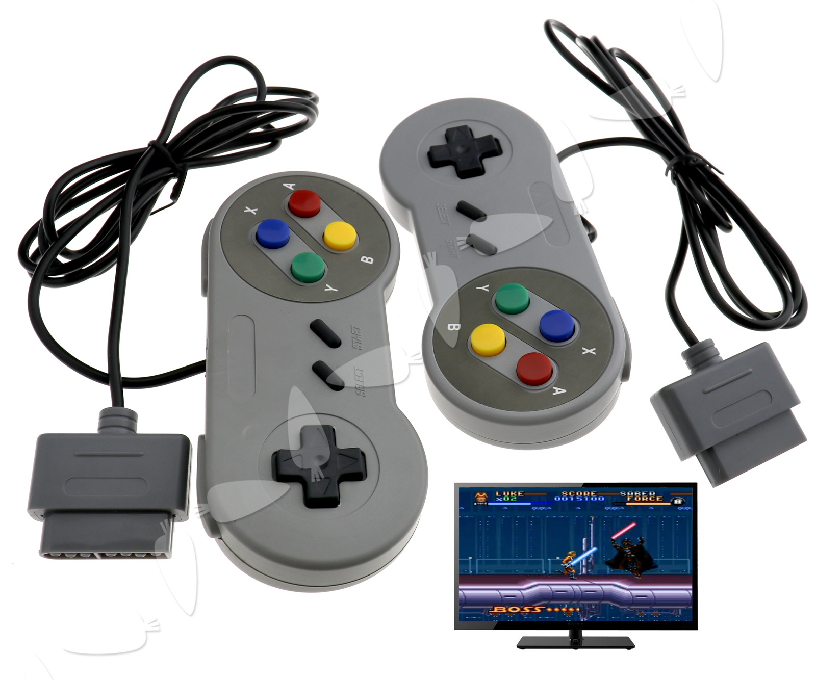 2 x SNES Official Original Controller Pad Gamepad For Super Nintendo ...
