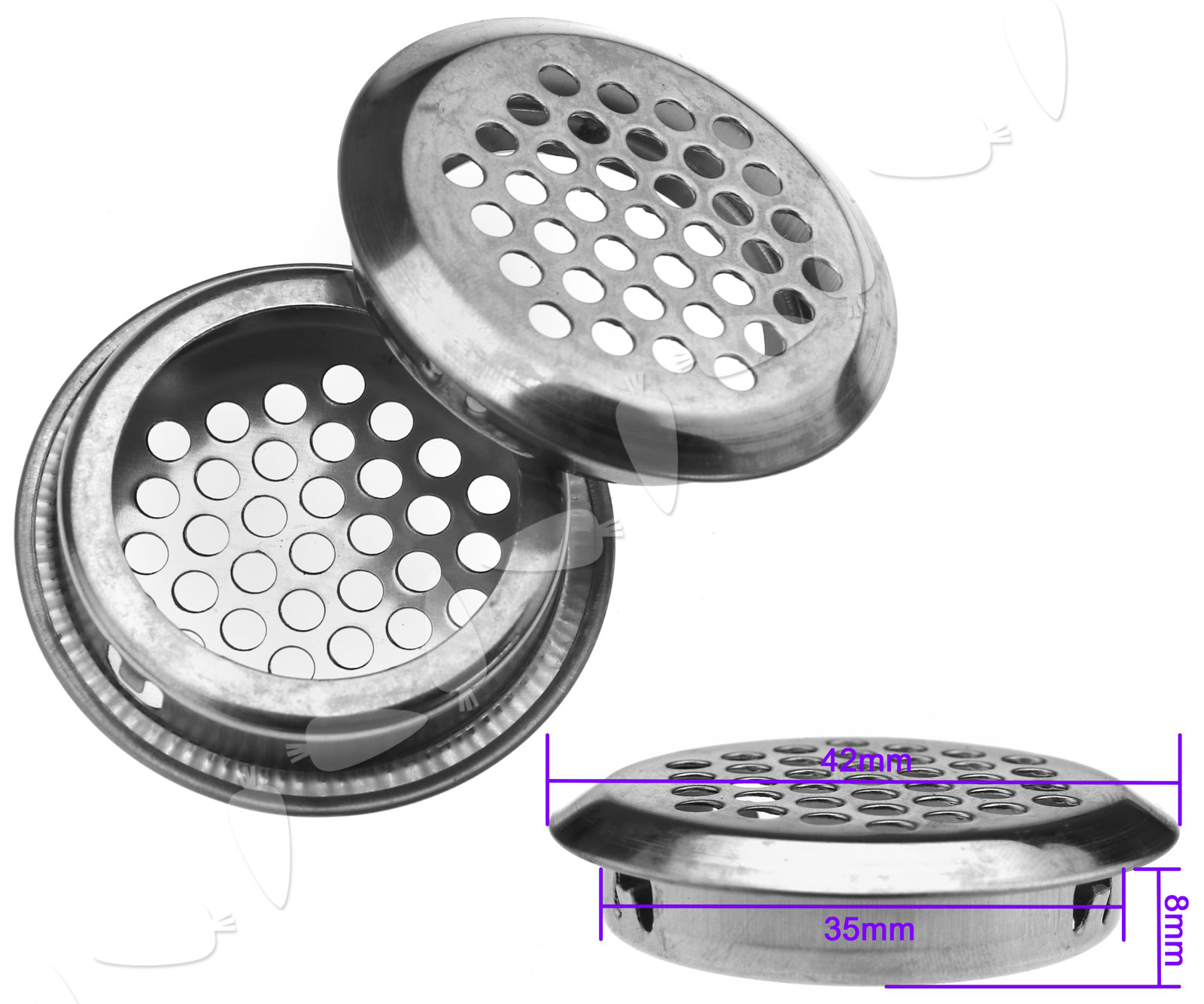 42-65MM STAINLESS STEEL Mesh Air Vent For Wardrobe Kitchen Cabinet ...