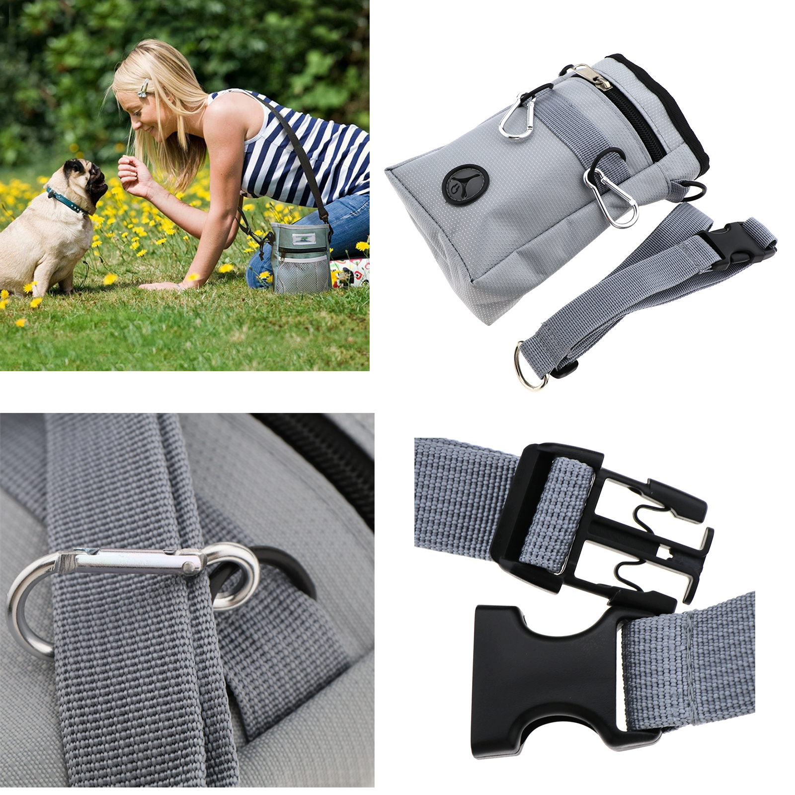 1 sacchetto per snack sacchetto per prelibatezze sacchetto per prelibatezze borsa per cibo sacchetto per cibo grigio