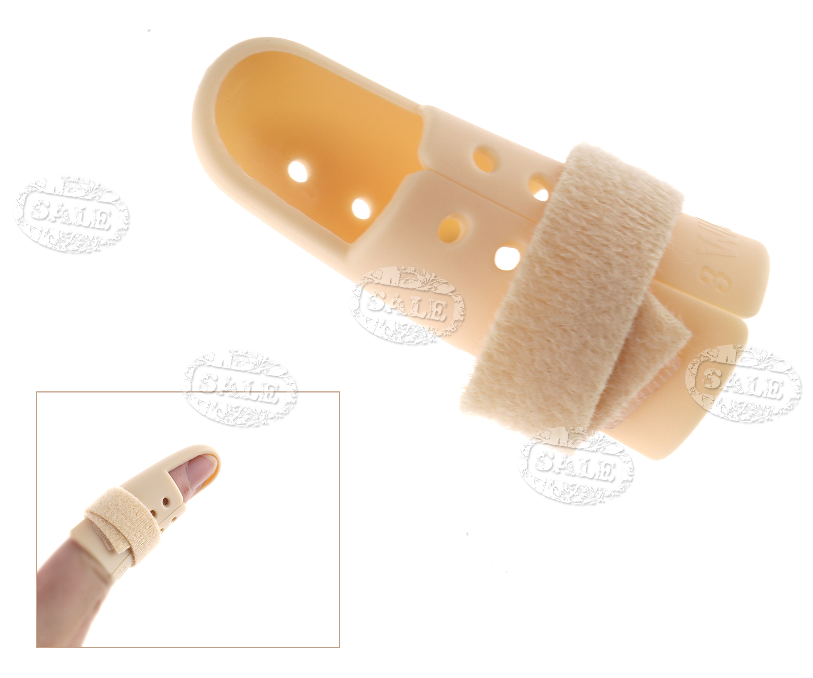 HARD PLASTIC MALLET Finger Splint DIP Joint Support Fracture Pain ...