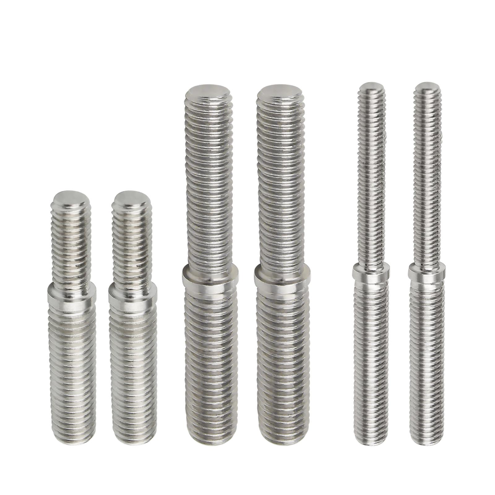 2x Stainless Steel Thread Reduction Adapter Bolts M6 To M8 M8 To M10