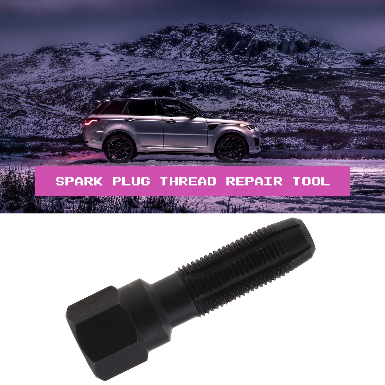 14MM Spark Plug 4 Inserts Helicoil Thread Insert Reamer Tap Repair Kit ...
