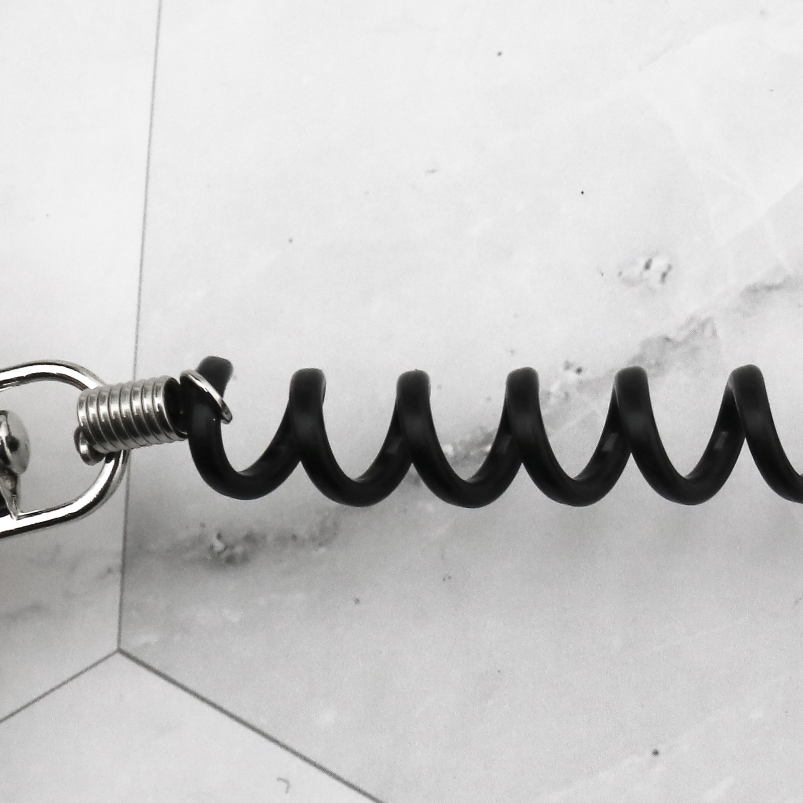 12X Retractable Plastic Spring Coil Spiral Stretch Key Ring Chain ...