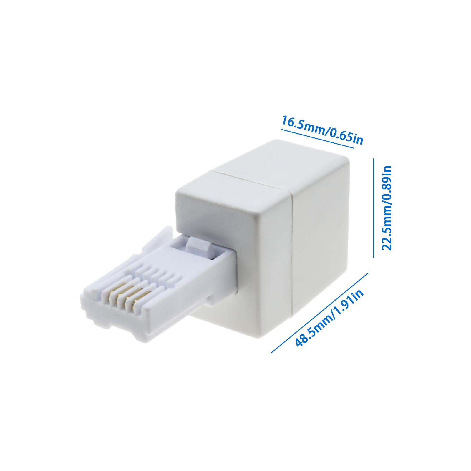 BT Telephone Plug To US RJ11 Socket Straight Through Connector Adapters ...