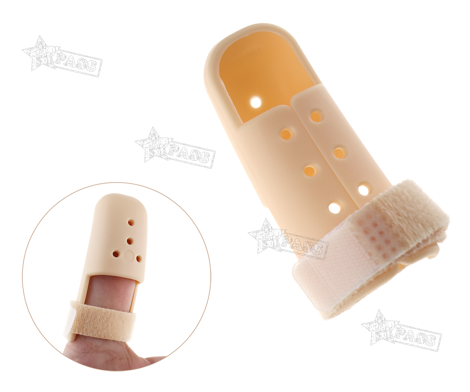 60-65MM BEIGE HARD Mallet Finger Splint DIP Joint Support Brace ...