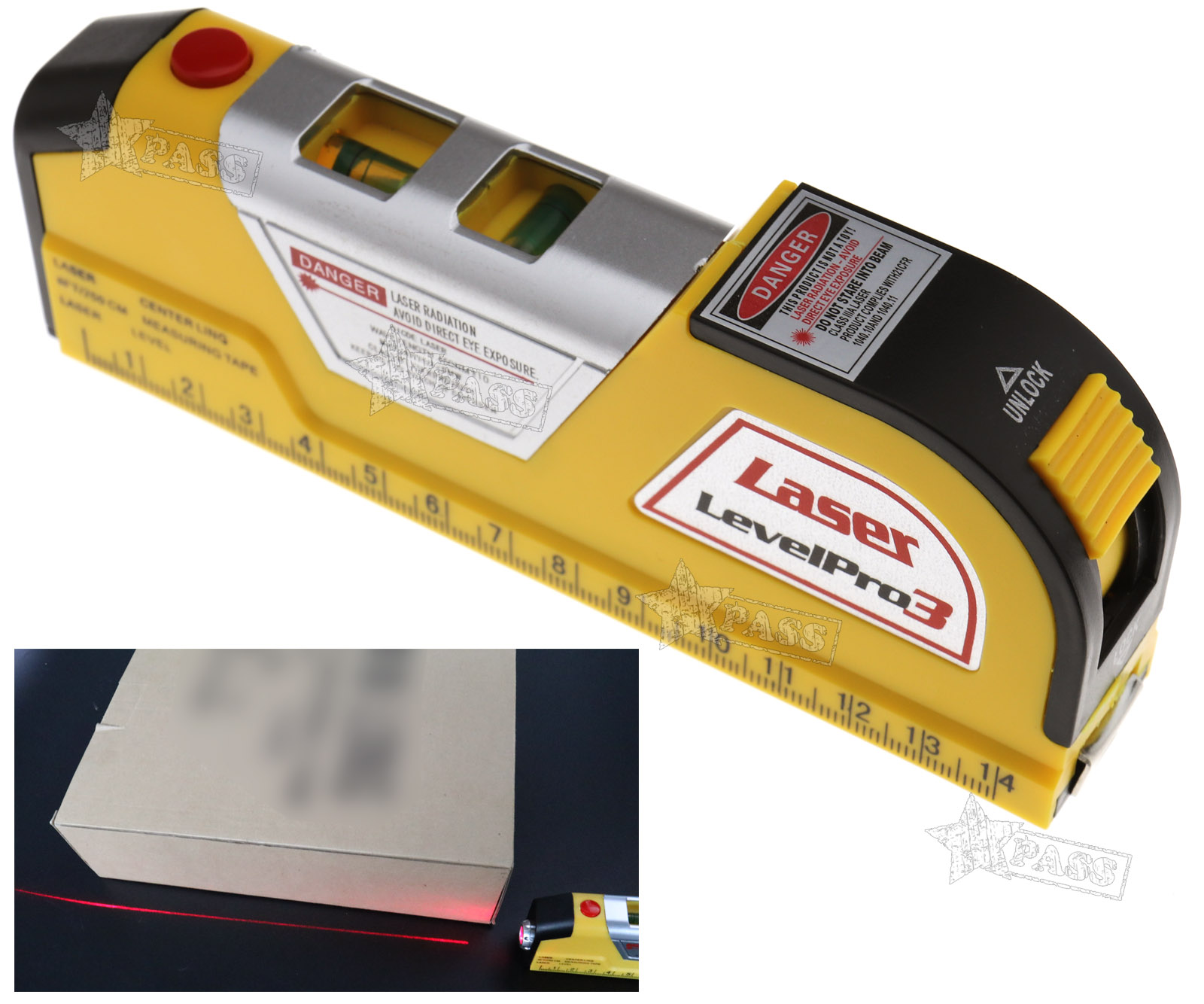 LASER EDGE LEVEL Straight Line Guide Horizontal Leveler Measure Tool £ ...