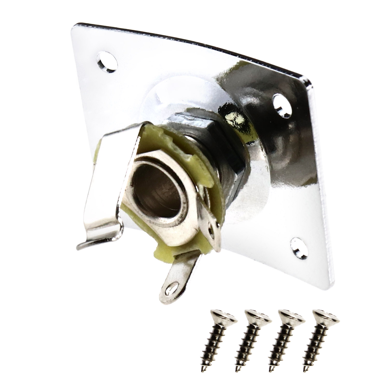 ELECTRIC GUITAR OUTPUT Jack Plate Socket Fit LP Tele Guitar with Screw ...