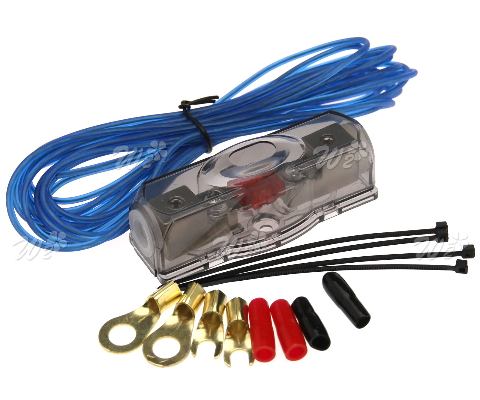 AMPLIFIER WIRING KIT 2000 W POWER CAR AMP 4 AWG GAUGE SUB VAN CABLE ...