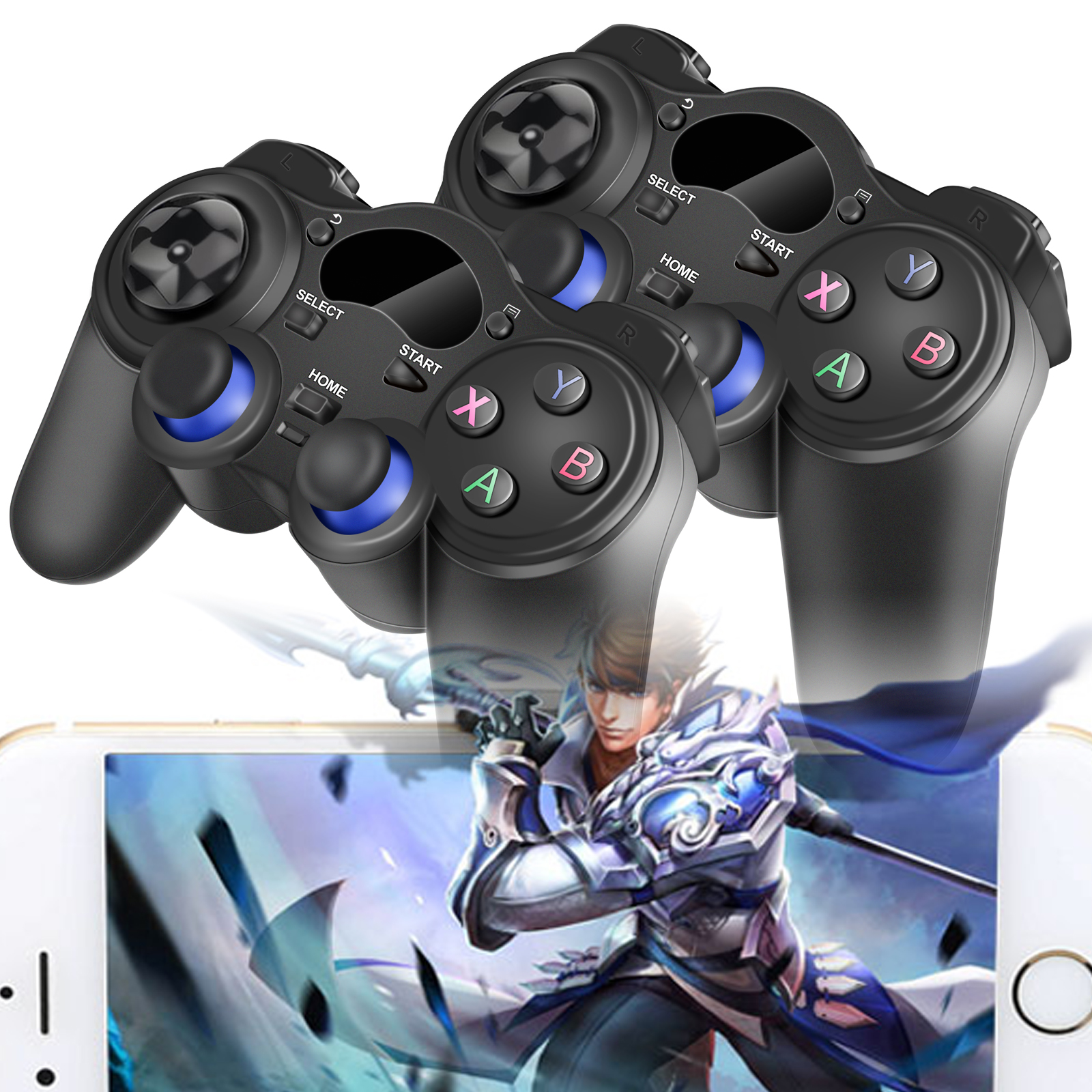 2pcs 2 4ghz Wireless Joystick Stick Game Controller For Android Tv Box