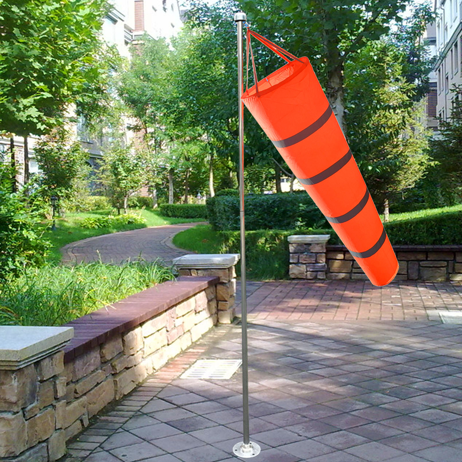 30" Nylon Aviation Windsock Rip-stop Wind Measurement Sock Bag ...