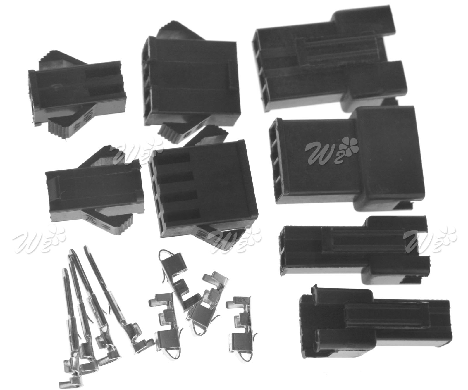 10 Female JST SM Brass Terminal Connector 2/4-Pin 2.5mm Pitch Pivot 10 ...