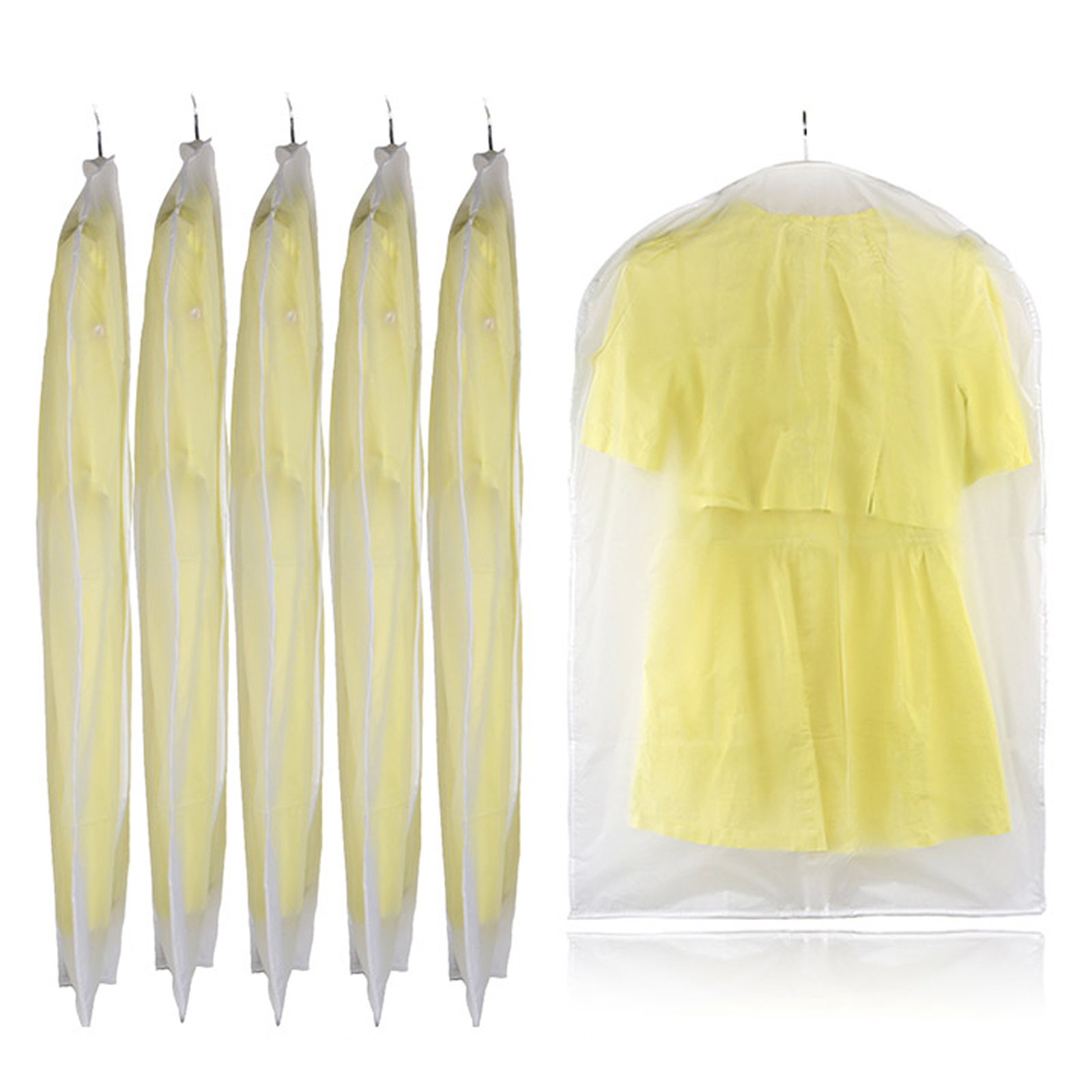 10x Dress Cover Garment Protection Clothes Storage w/ Zip Bag 120*60cm ...