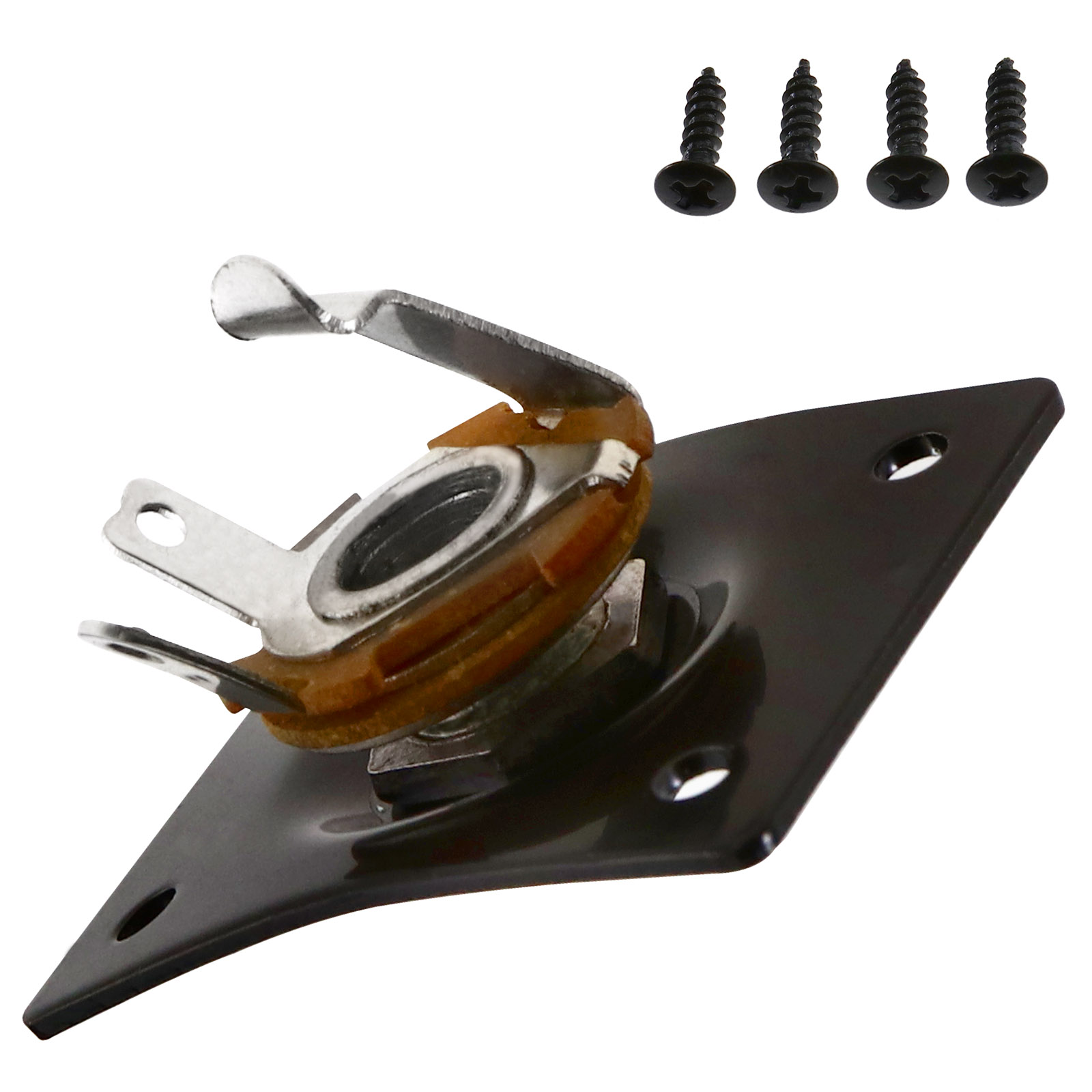UNIVERSAL SQUARE OUTPUT Jack Plate Socket for Strat & Tele Electric ...